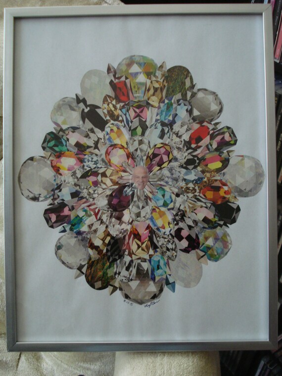 Crystal Art Gemstone Collage Original Collage