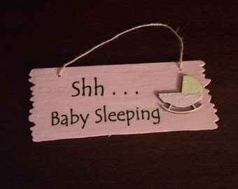 Baby sleeping sign | Etsy