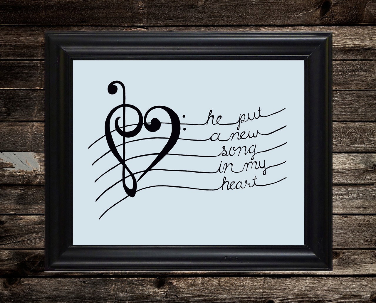 Instant Download of He put a new song in my heart by TwiddlyInks