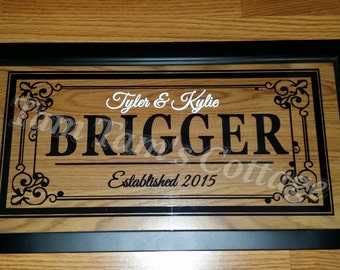 Last name frame | Etsy