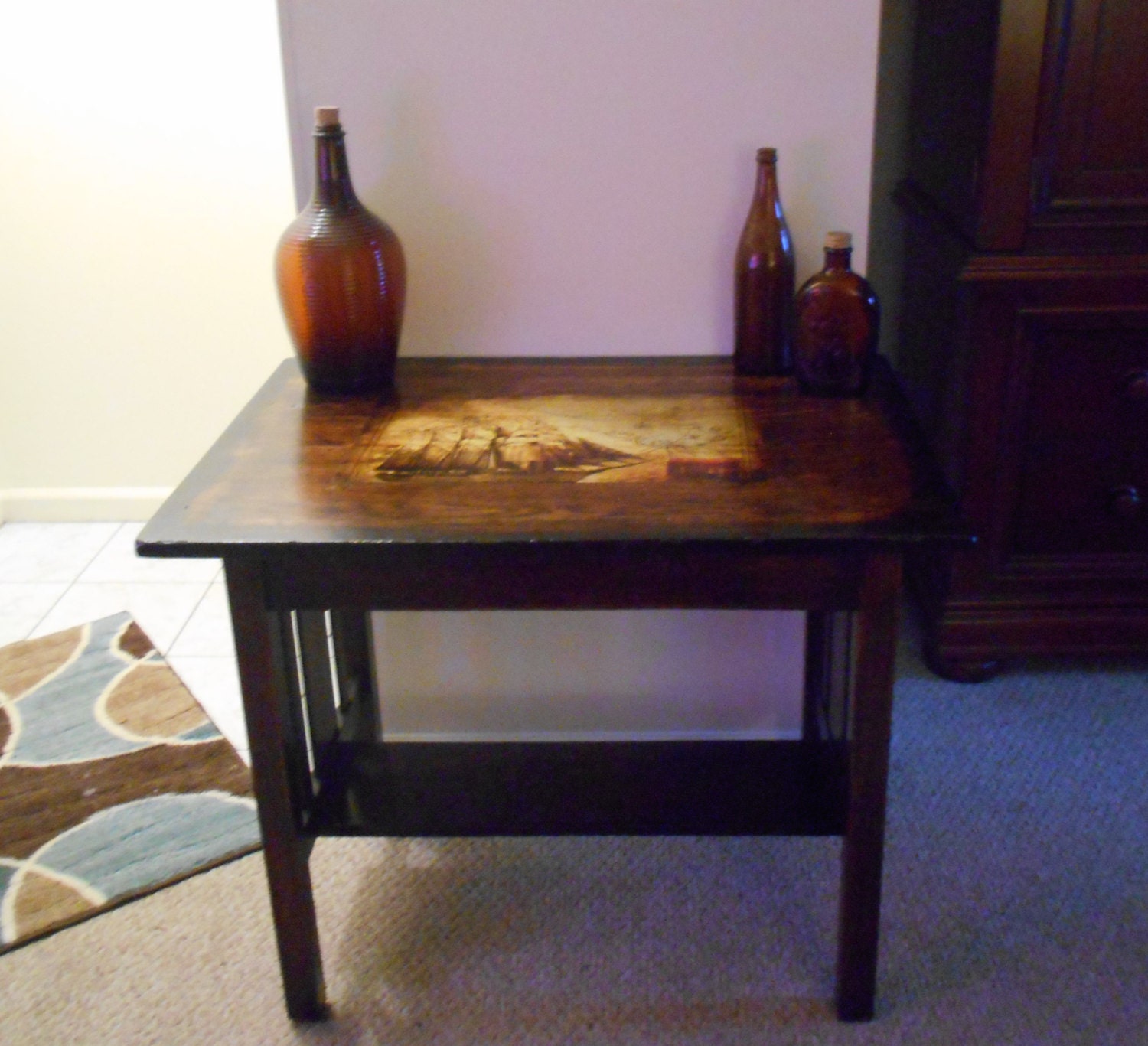 Pirate themed Desk with matching mission style oak chair – Haute Juice