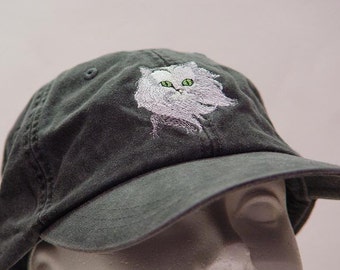 Items similar to Russian Blue Cat Hat - One Embroidered Men Women Cap ...
