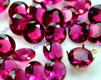 20mm Round Glass Jewel Faceted Pointed Back by CanterburyLane