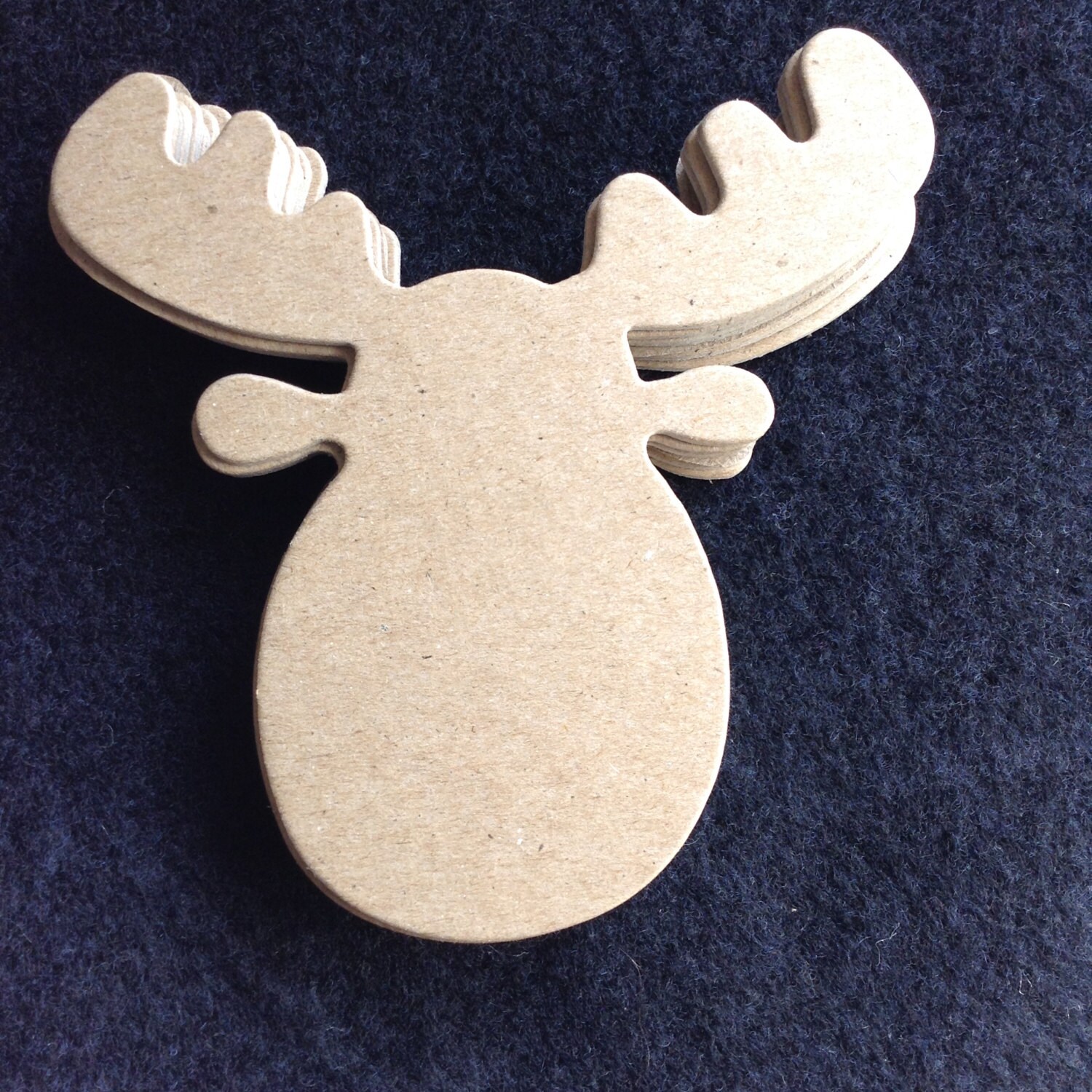 Chipboard Moose Head-DIY Woodland