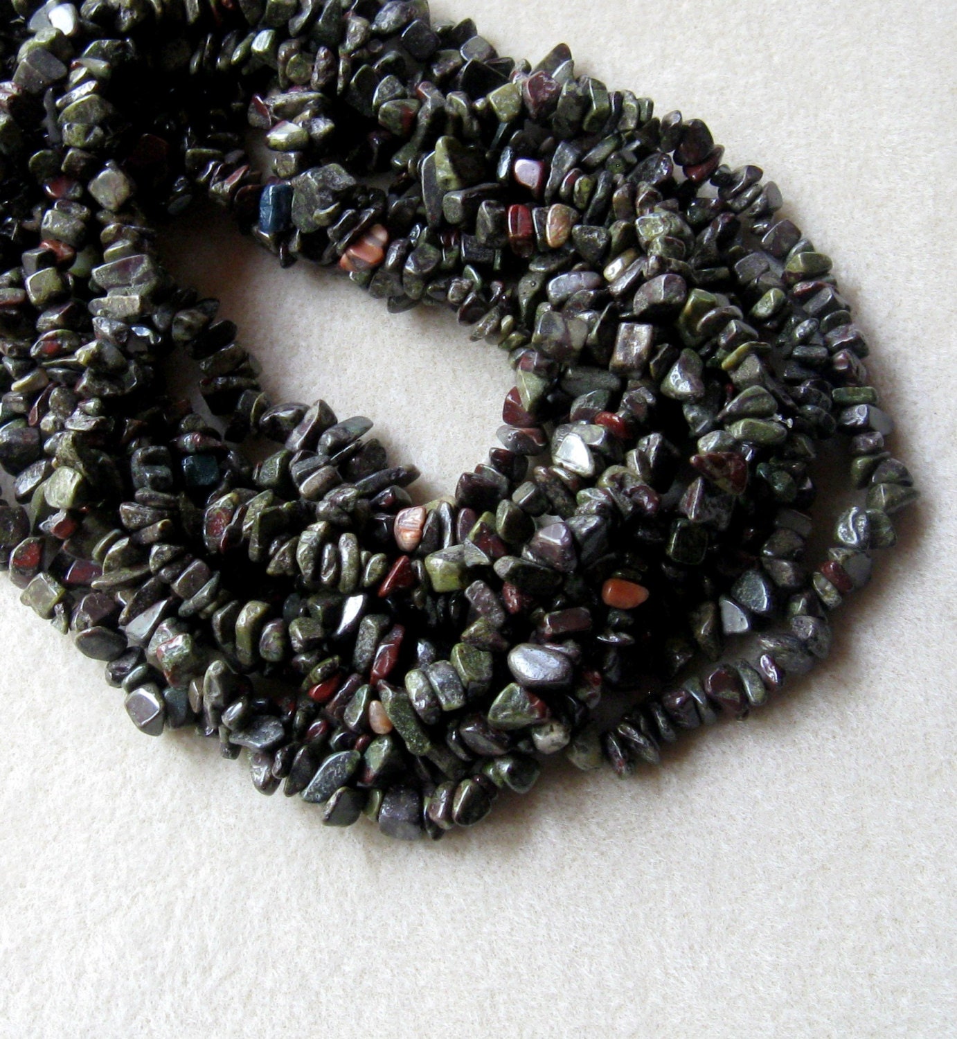 Dragon Blood Jasper Chip Beads Gemstone Beads Semi Precious