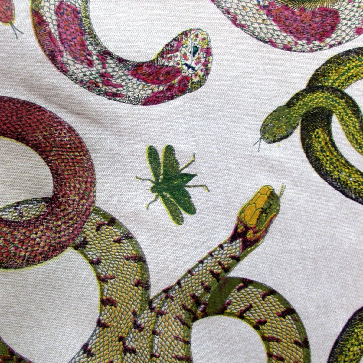 SNAKES by Design Legacy screenprint fabric