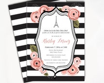 Popular items for paris invites on Etsy