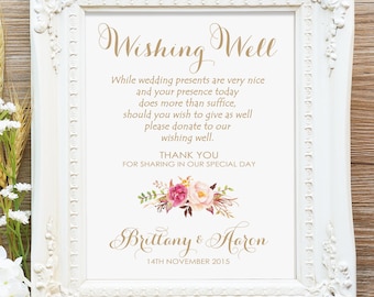 Wishing well sign | Etsy