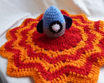 PDF Crochet Pattern Pancake Lovey security blanket with