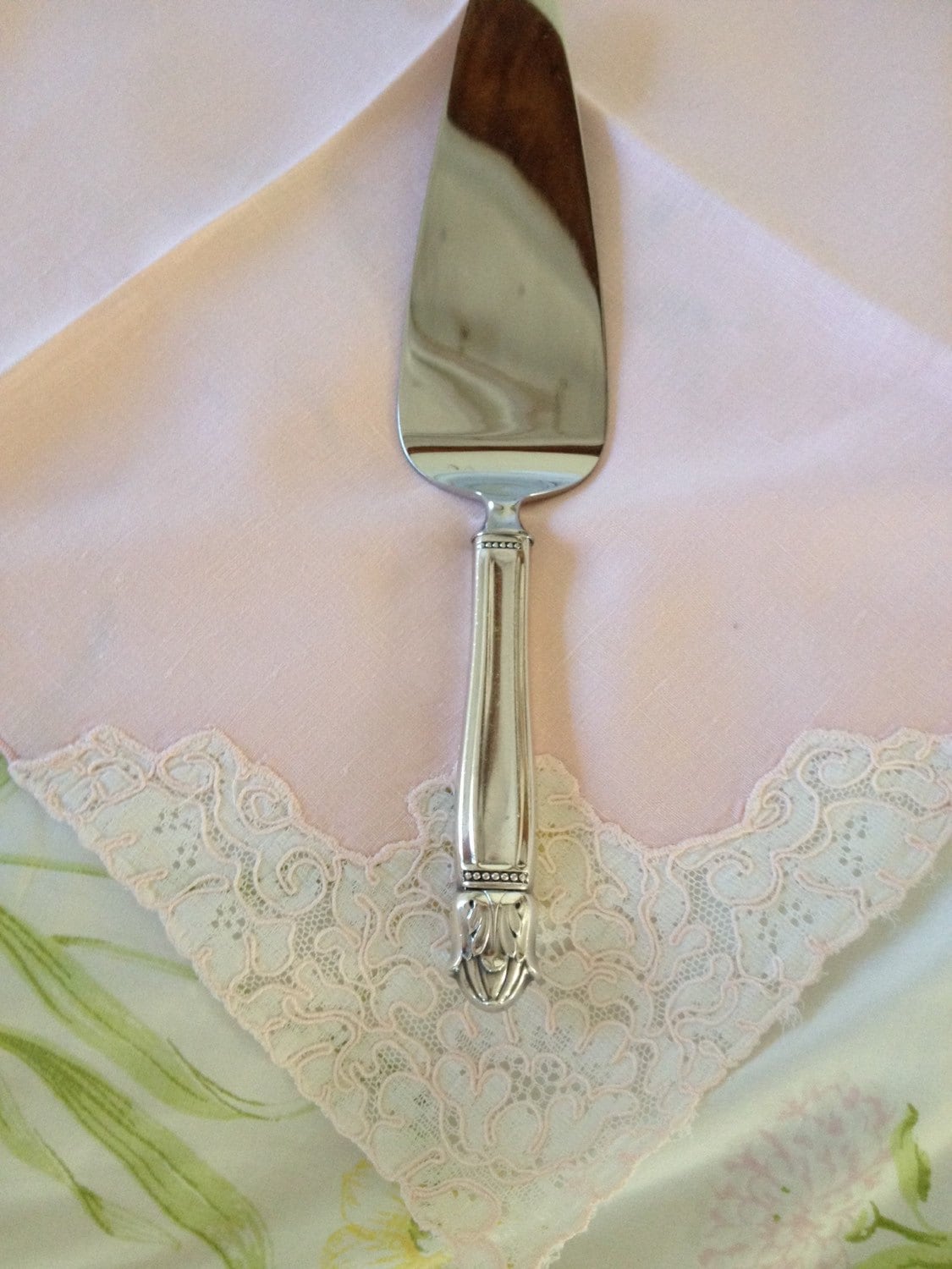 Vintage silver cake knife silver wedding cake knife denmark princess ...