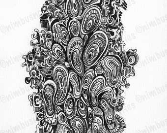 Intricate doodle | Etsy