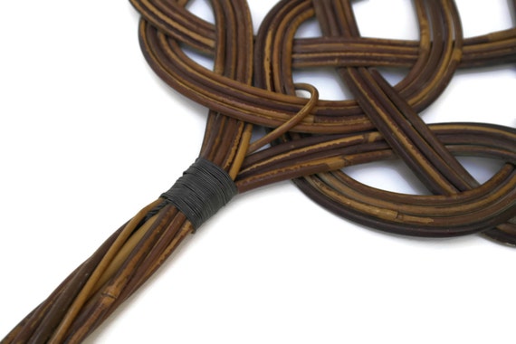 French Carpet Beater. Woven Wicker Rug Beater. Rustic French