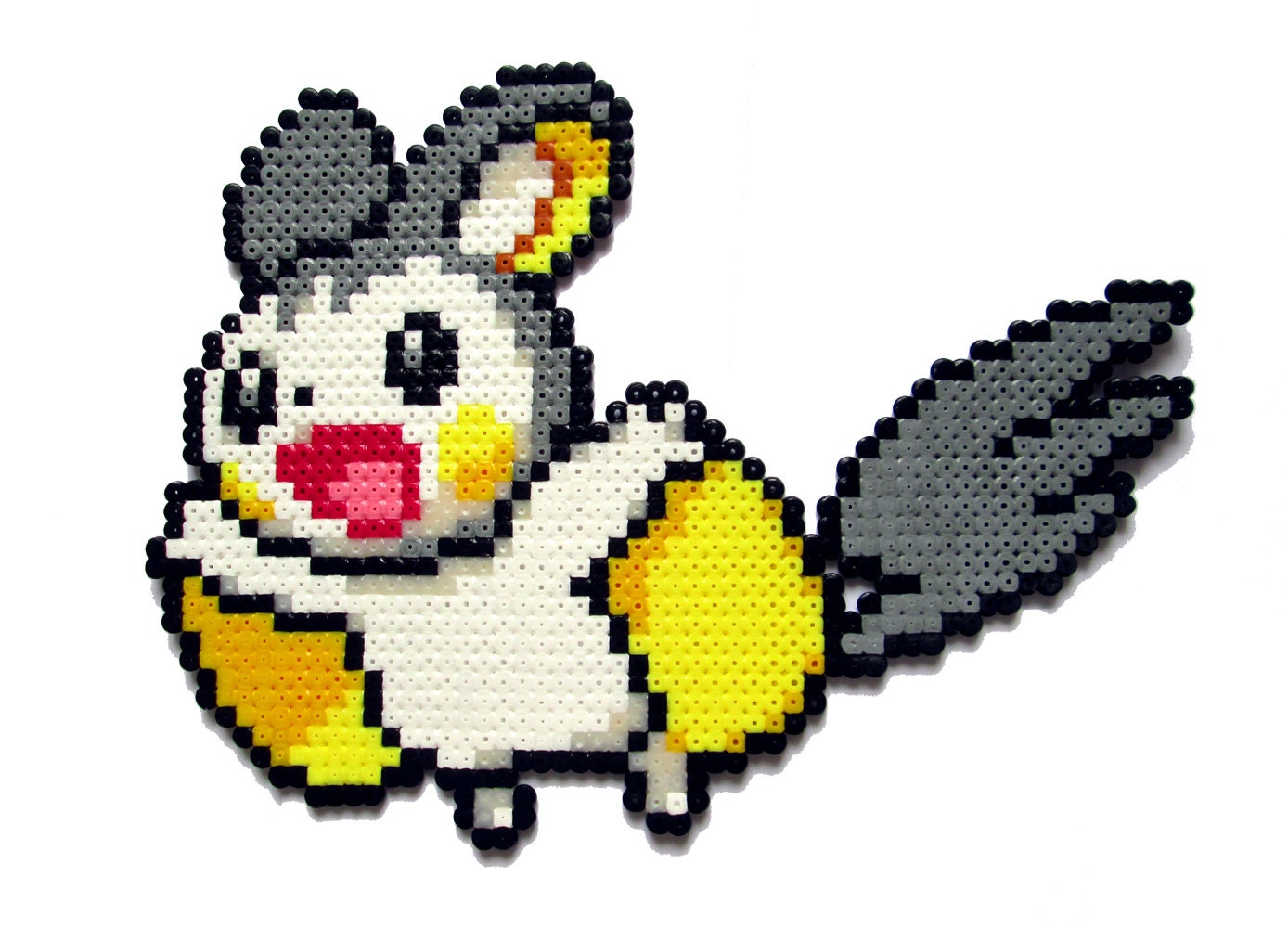 Emolga Pokemon perler bead sprite by AenysBeadArt on Etsy