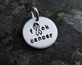 Hand stamped cancer jewelry by StampingCancerOut on Etsy