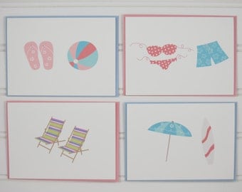 Beach note cards | Etsy