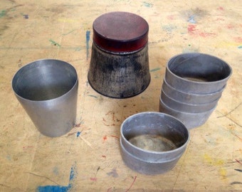 Vintage metal cups | Etsy