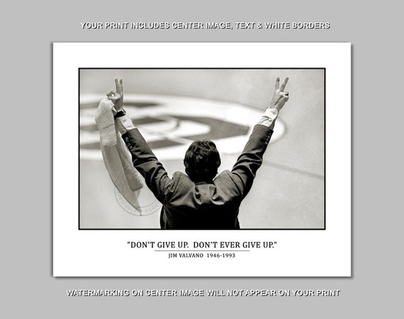 JIM VALVANO Don't Give Up Motivational by 6StarGraphs on Etsy