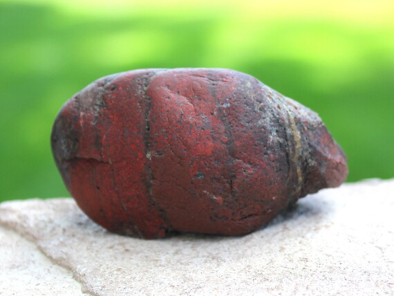 Dark Red Banded Iron Formation Jasper and by JonesMineralCabinet