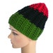 Rasta beanie with Pan-African movement colors African crown