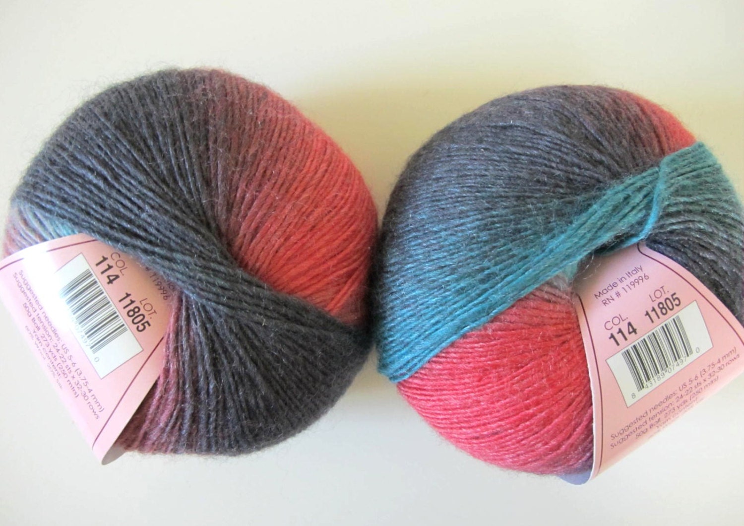 Louisa Harding Amitola yarn 50 gr skein self striping.Teal
