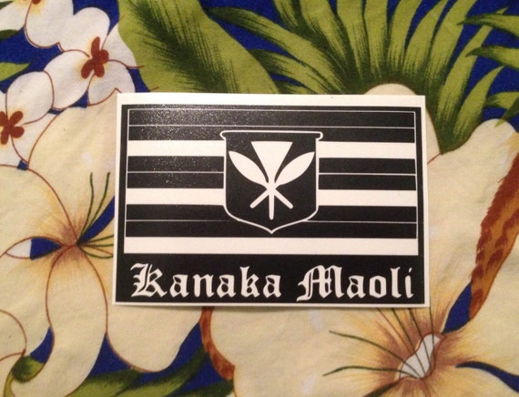 Hawaiian Kanaka Maoli Flag decal Hawaii Flag by 702IslandDecals