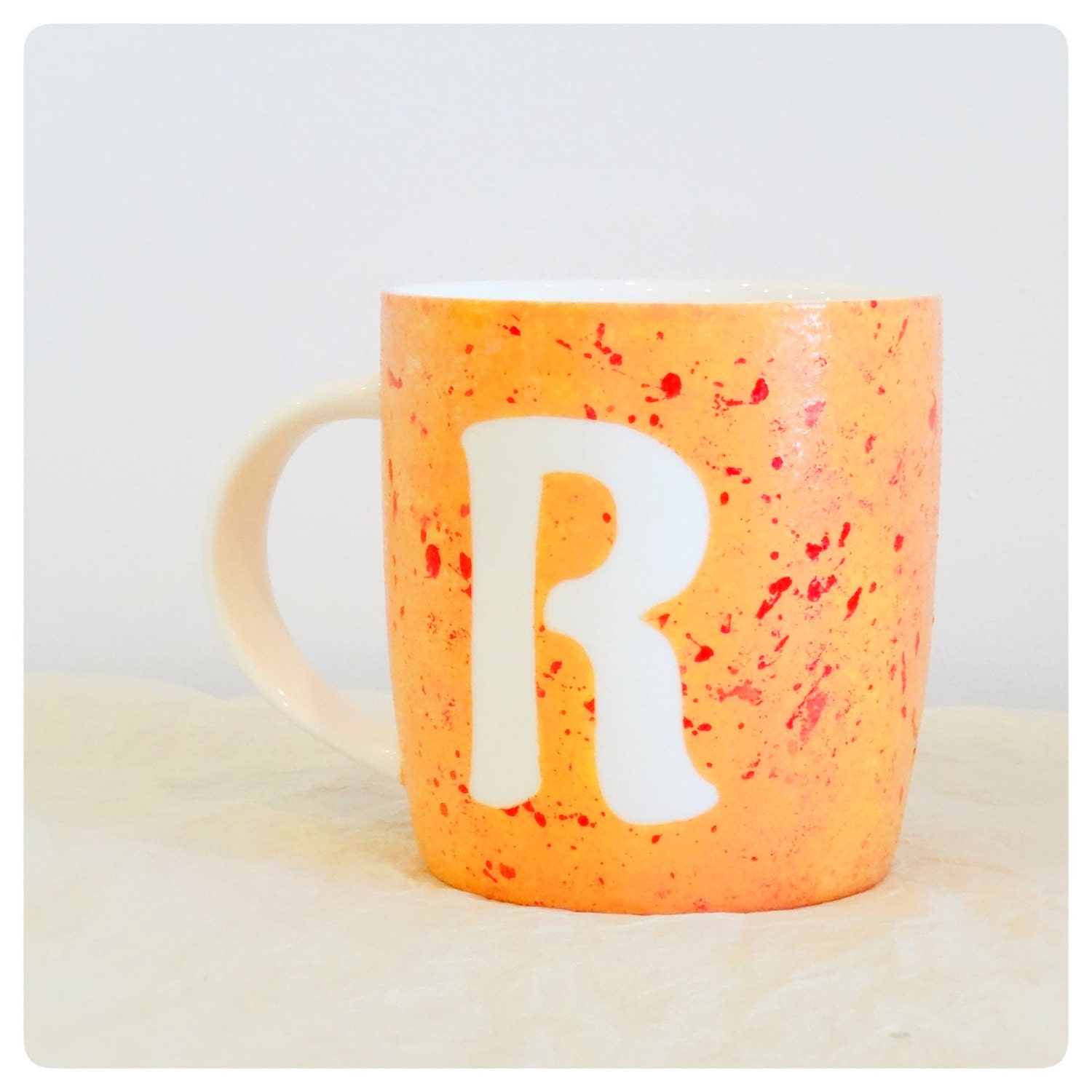 Monogrammed alphabet mug letter mug customized mugs