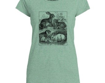 Rabbit tshirt | Etsy