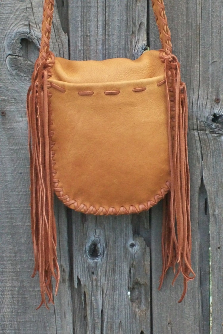 ON SALE Handmade crossbody shoulder bag with fringe by thunderrose