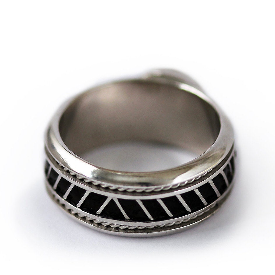 unique engagement ring for men Black Engagement by CADIjewelry