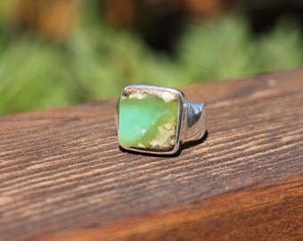 Green gem ring | Etsy