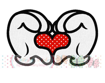 Mickey heart hands | Etsy