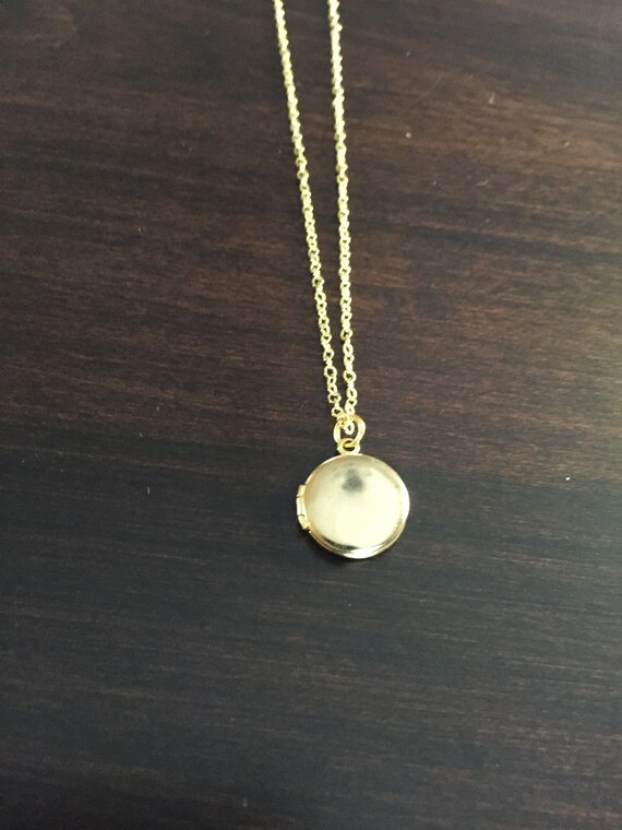 gold locket small locket round locket vintage locket