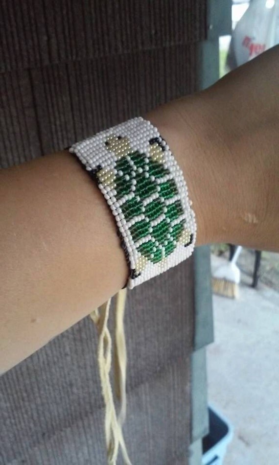 Items similar to Native American Beaded Turtle Bracelet on Etsy