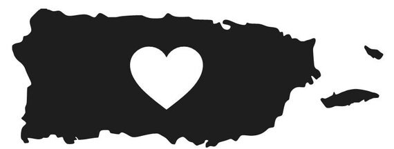 LOVE PUERTO RICO Vinyl Decal Sticker Island Caribbean San Juan