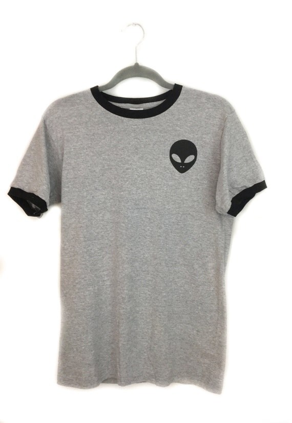 Alien Pocket Patch Ringer Tee Tumblr Shirt Unisex by ArmiTee