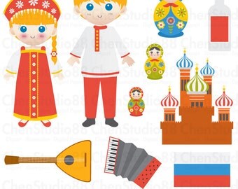 Russian clipart | Etsy