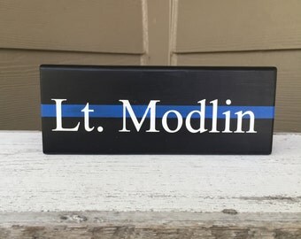 LEO Law Enforcement Badge Numbers Home Decor Wood Blocks