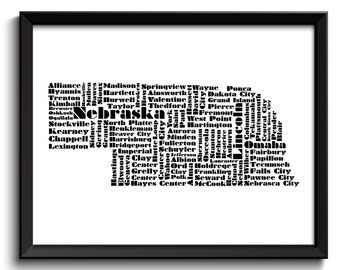 Nebraska word art | Etsy