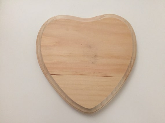 7inch Plaque coeur de bois bois brut Plaque de bois