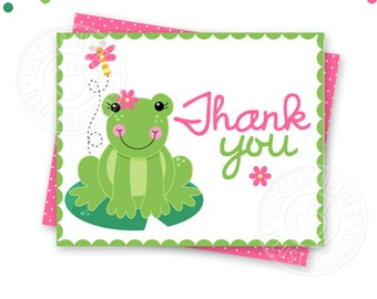 Frog thank you card | Etsy