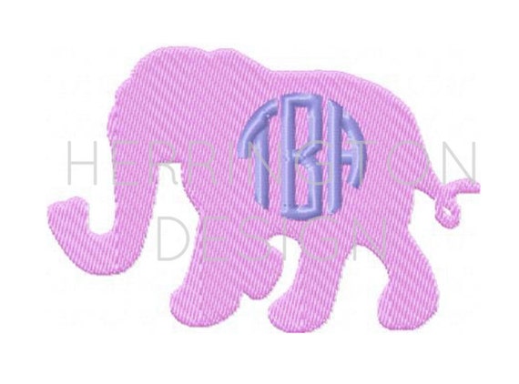 Preppy Elephant Embroidery Design Machine by HerringtonDesign