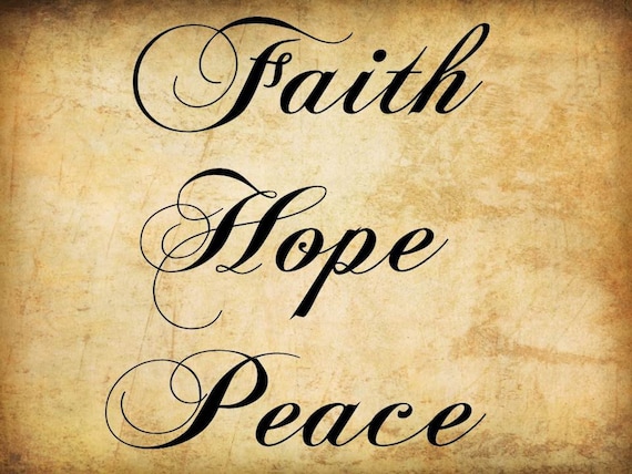 Wall Decal Quote Faith Hope Peace Wall Decals Make GREAT