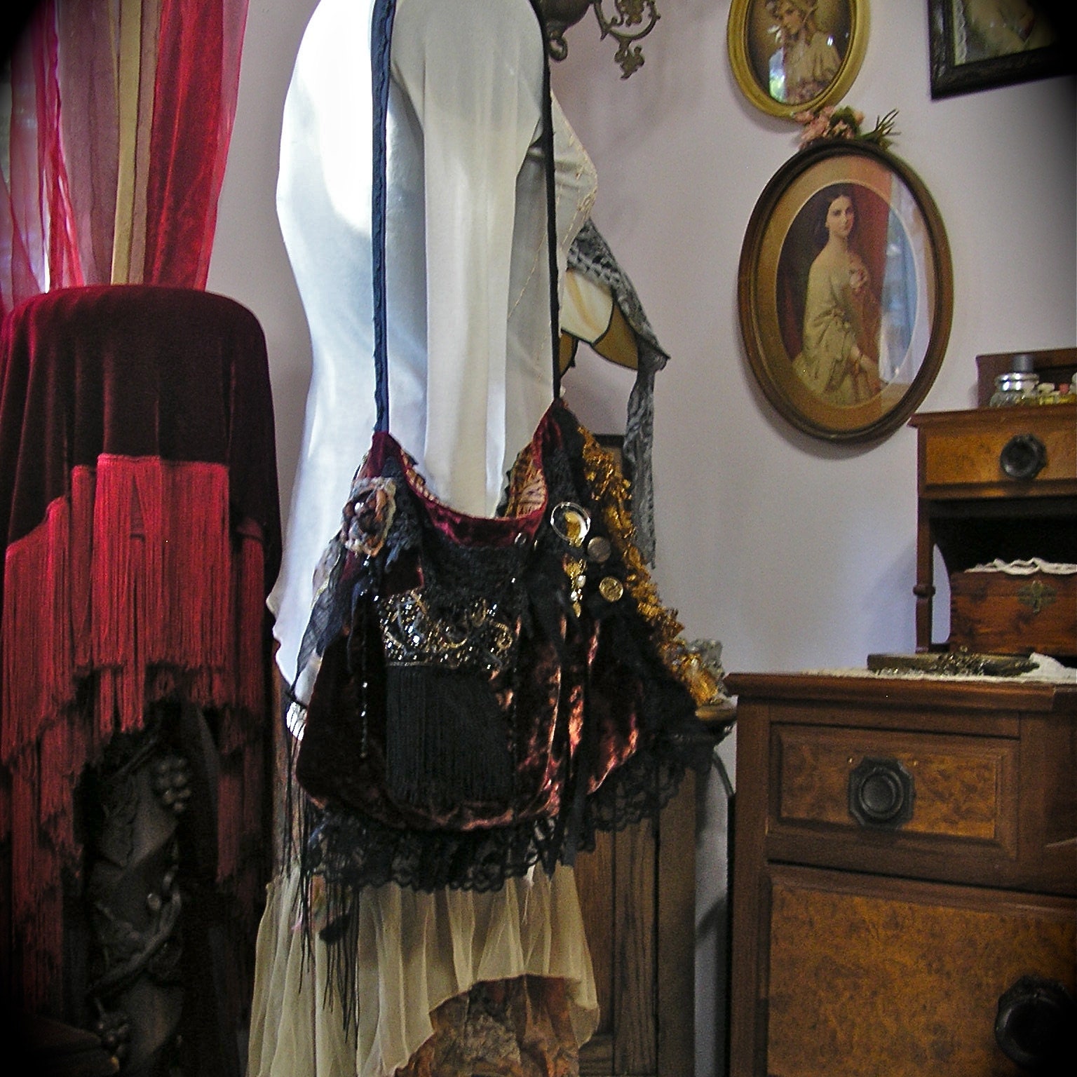 Bohemian Gypsy Bags and Clothing Handmade OOAK by GrandmaDede