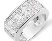 Unique invisible set ring related items | Etsy