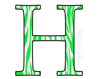 Zebra print letters | Etsy