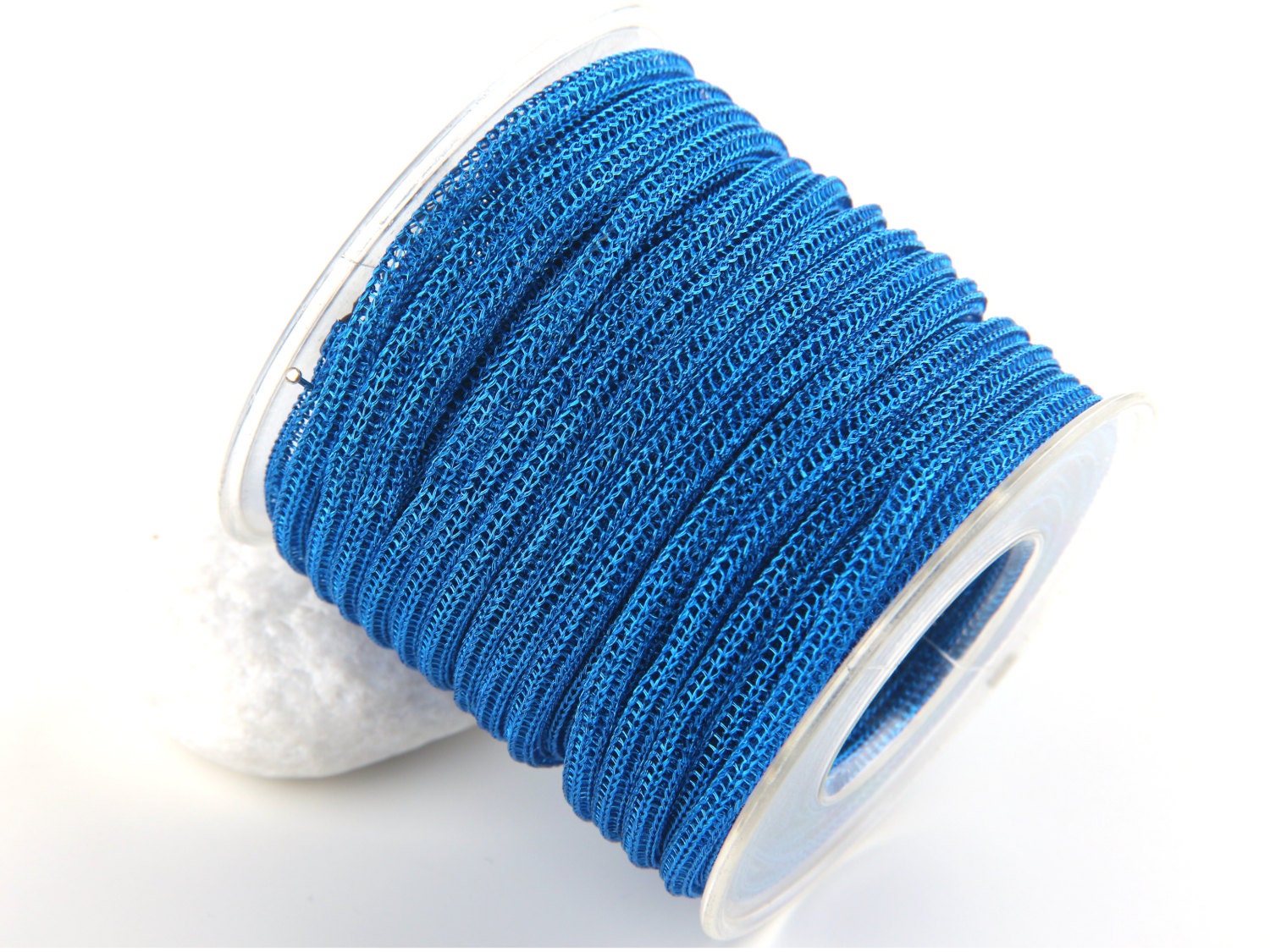 Royal Blue Italian Titanium Mesh Cord 3mm Titanium Cord 1