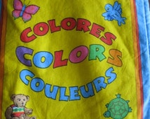 Cloth Baby Book, Colors, Couleurs, Soft book, childrens book, baby book ...