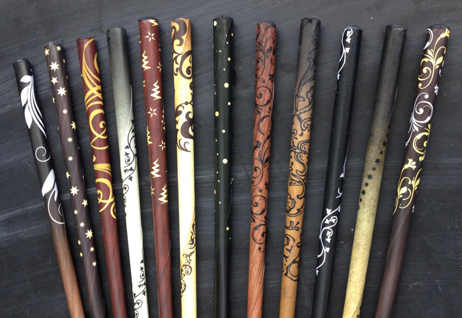 Wizard Wands 12 Paper Designs INSTANT DOWNLOAD No