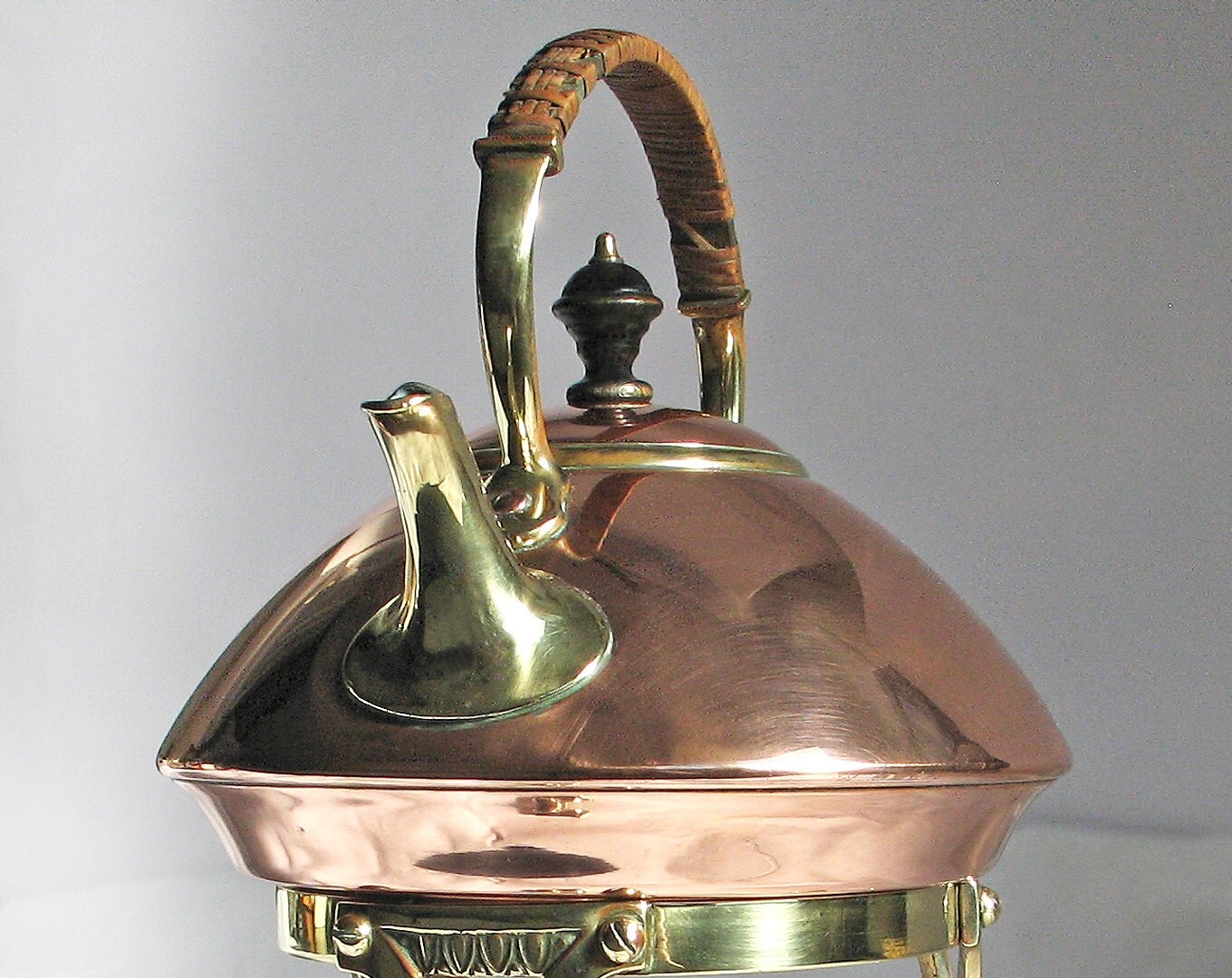 Vintage Tea Kettle – Copper and Brass – English – 2.5 pint capacity ...