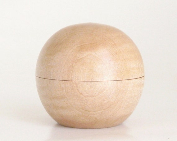 Handcrafted Sphere Box Turned in Figured Maple with Magnetic